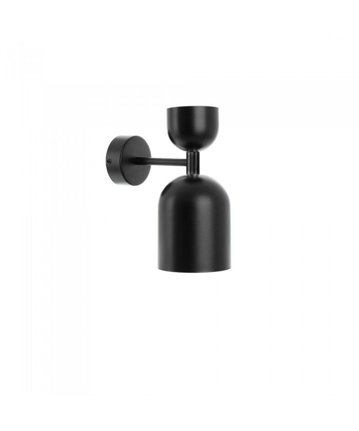 Czarny lakierowany kinkiet Supuru w minimalistycznym stylu ...