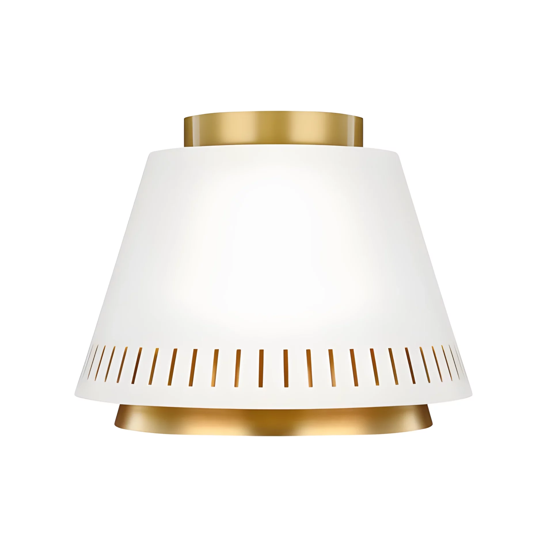 Stylowy kinkiet Carter w białym macie ze złotymi akcentami ...