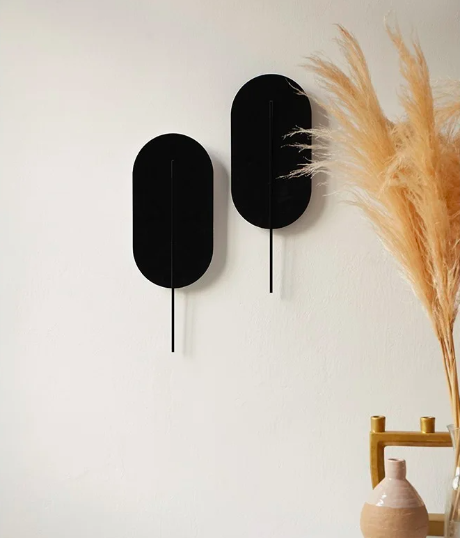 Kinkiet ścienny Rokke czarny – metalowy, dwupunktowy, nowoczesny ...